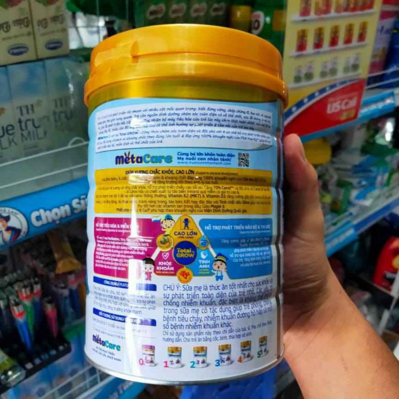 Sữa Metacare Số 3 Hộp 900g Dành Cho Trẻ 1 đến 3 Tuổi - Tạp Hóa Kỷ Tươi - Sữa Bột - Bỉm - Mỹ Phẩm