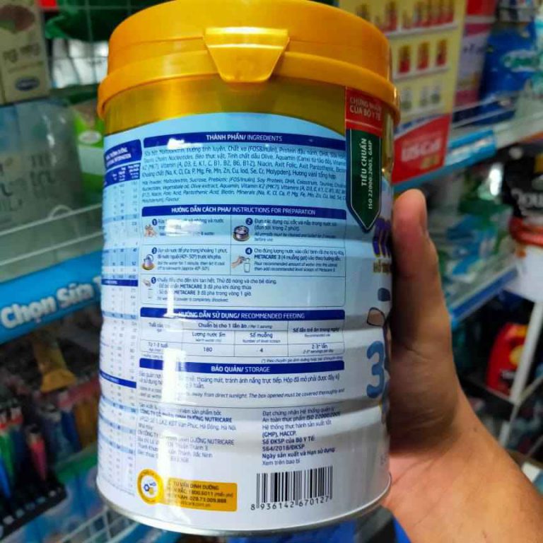 Sữa Metacare Số 3 Hộp 900g Dành Cho Trẻ 1 đến 3 Tuổi - Tạp Hóa Kỷ Tươi - Sữa Bột - Bỉm - Mỹ Phẩm