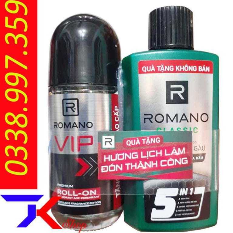 Lăn Khử Mùi ROMANO VIP 50ml Tặng Dầu Gội - Tạp Hóa Kỷ Tươi - Sữa Bột ...