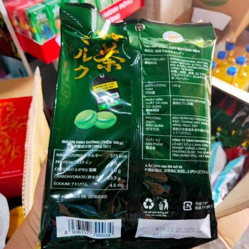 Kẹo MATCHA Sữa EIKODO 120g - Tạp Hóa Kỷ Tươi - Sữa Bột - Bỉm - Mỹ Phẩm