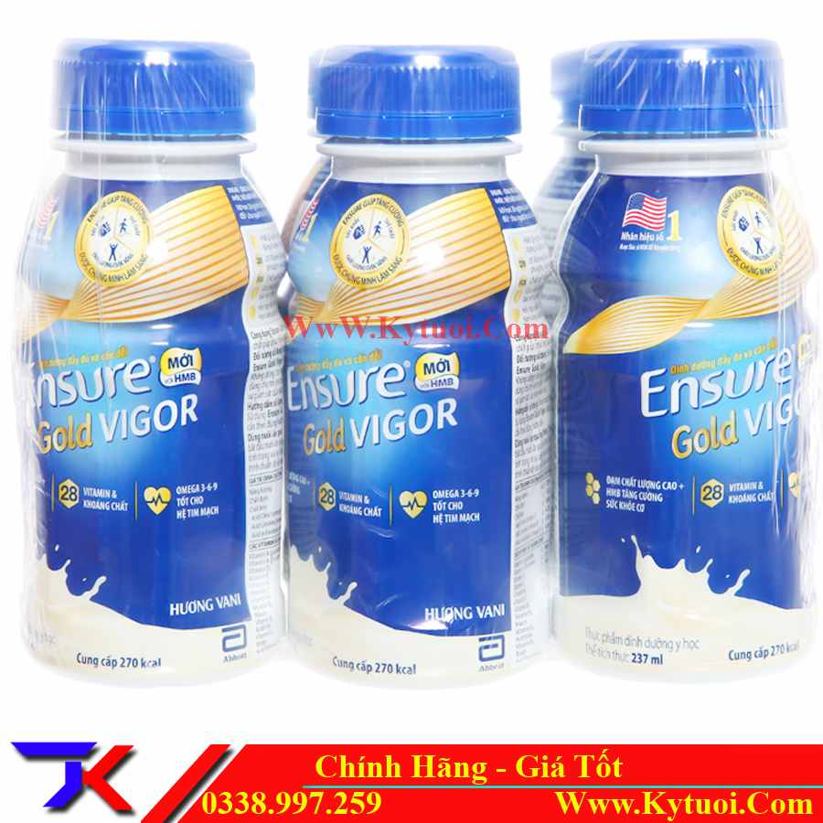 Sữa Ensure Gold Vigor 237ml ( 1 Lốc 6 Chai, 1 Thùng 24 Chai) - Tạp Hóa ...