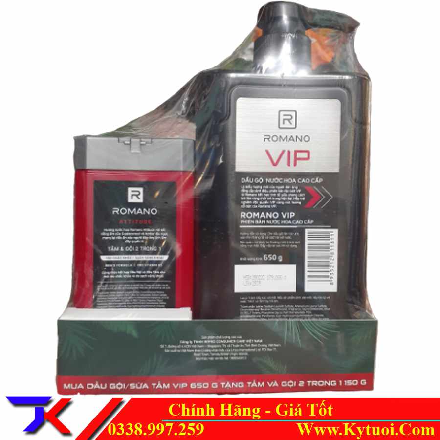 Dầu Gội Romano Vip Nước Hoa Cao Cấp 650g (Tặng Sữa Tắm) - Tạp Hóa Kỷ ...