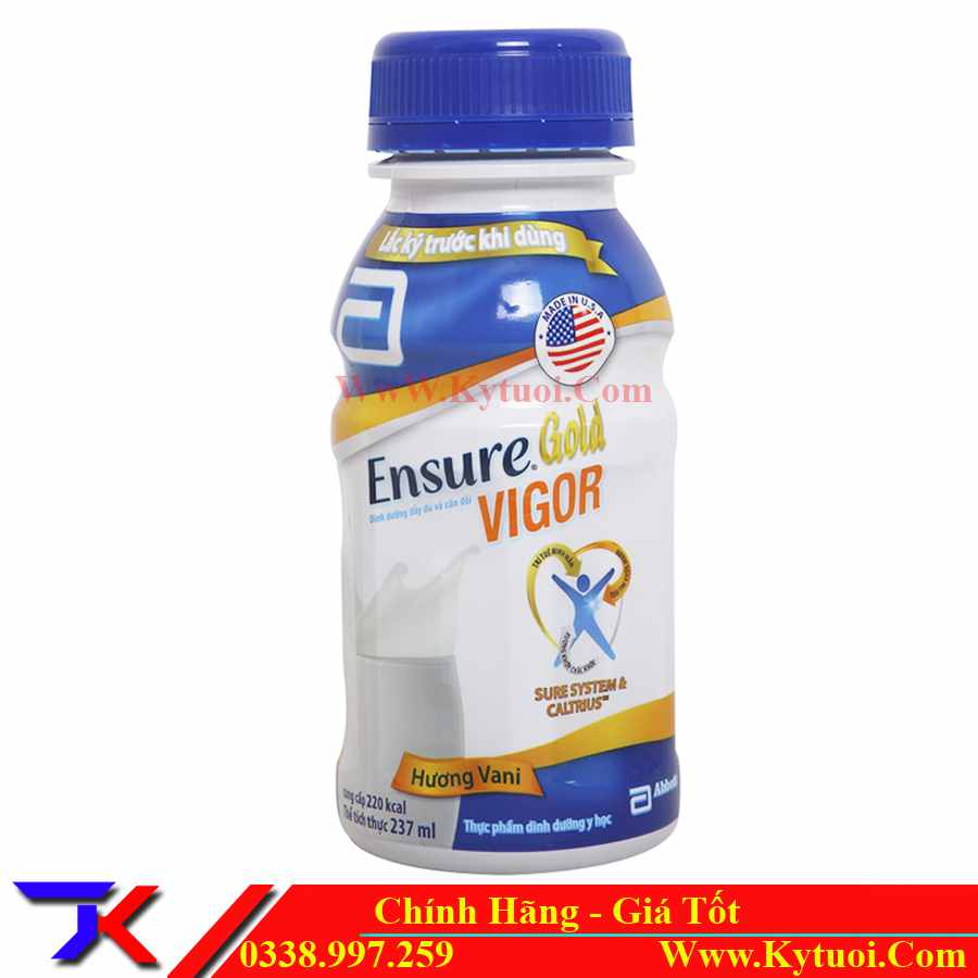 Sữa Ensure Gold Vigor 237ml ( 1 Lốc 6 Chai, 1 Thùng 24 Chai) - Tạp Hóa ...