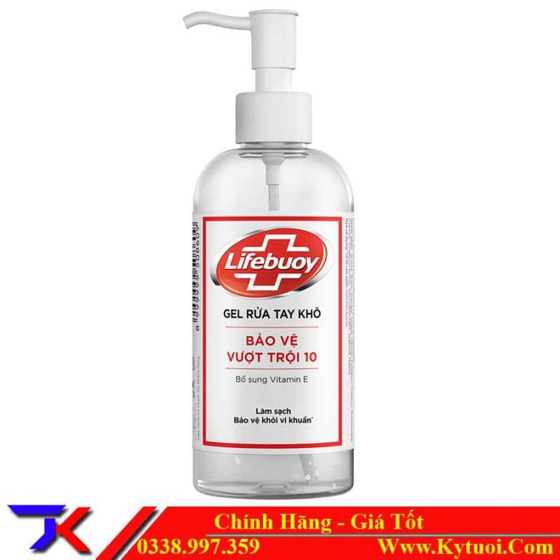 Gel Rửa Tay Khô Lifebuoy Bảo Vệ Vượt Trội 10 Vòi 235ml - Tạp Hóa Kỷ Tươi - Sữa Bột - Bỉm - Mỹ Phẩm