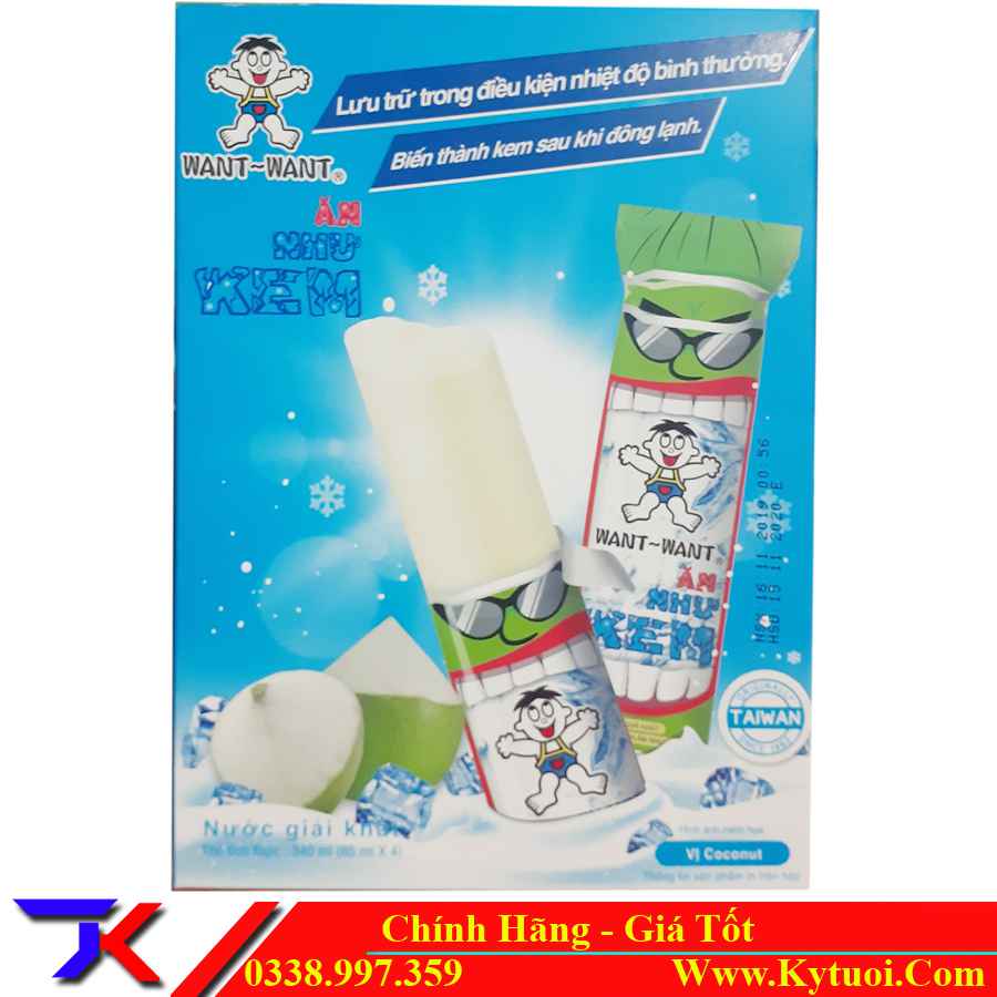 Nước Giải Khát WANT WANT Ăn NHƯ KEM VỊ Coconut - Tạp Hóa Kỷ Tươi - Sữa ...