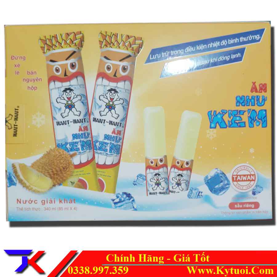 Nước Giải Khát WANT WANT Ăn NHƯ KEM VỊ Sầu Riêng - Tạp Hóa Kỷ Tươi ...