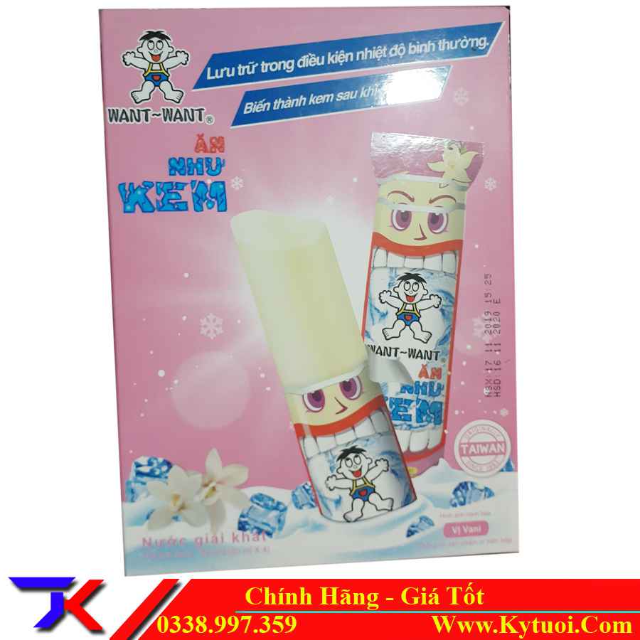Nước Giải Khát WANT WANT Ăn NHƯ KEM VỊ Vani - Tạp Hóa Kỷ Tươi - Sữa Bột ...
