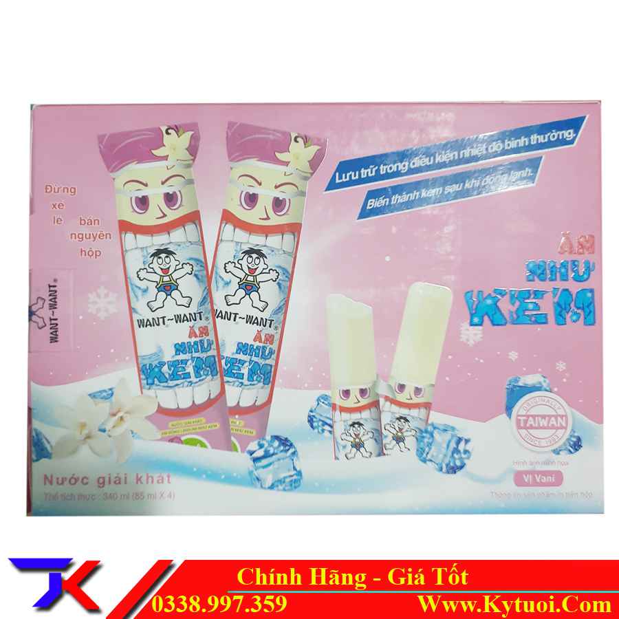Nước Giải Khát WANT WANT Ăn NHƯ KEM VỊ Vani - Tạp Hóa Kỷ Tươi - Sữa Bột ...