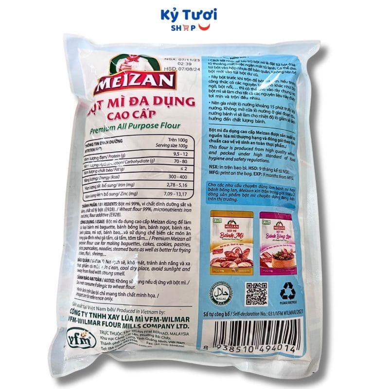 Bột Mì đa Dụng Cao Cấp Meizan Gói 500g - Tạp Hóa Kỷ Tươi - Sữa Bột ...