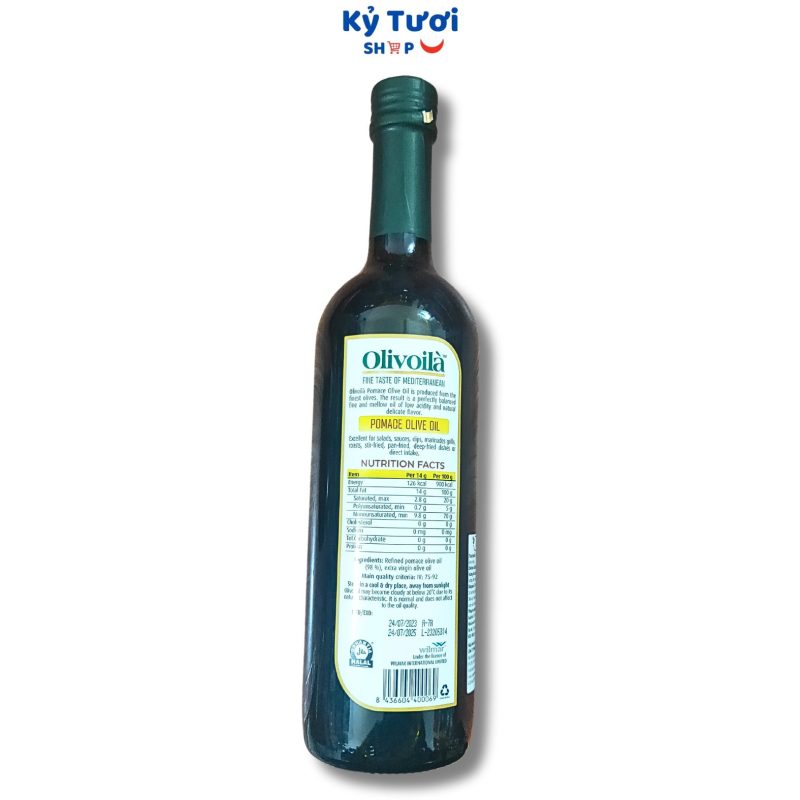 Dầu Olive Pomace Olivoilà 750ml Chính Hãng - Tạp Hóa Kỷ Tươi - Sữa Bột ...